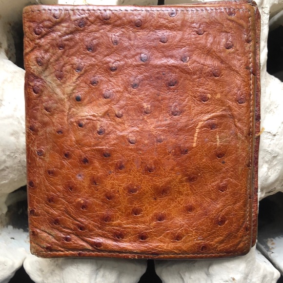 Bosca | Accessories | Vintage Bosca Ostrich Wallet Billfold | Poshmark